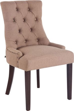 Clp Esszimmerstuhl Aberdeen Mit Hochwertiger Polsterung Und Stoffbezug I Polsterstuhl Mit Gestell Aus Kautschukholz I Sitzhöhe Von 50 cm, Farbe:Taupe, Ges