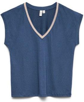 Vero Moda TOP FEMME - DARK DENIM / DETAIL INCENCE LUREX - L