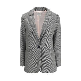 Forte_Forte Chic Chevron Wolljacke - - Jackets - Damen - Schwarzk - 2XS