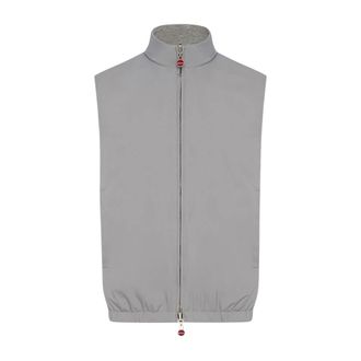 Kiton Wende-Gilet-Jacke aus Seide - - Jackets - Herren - Grau - XL