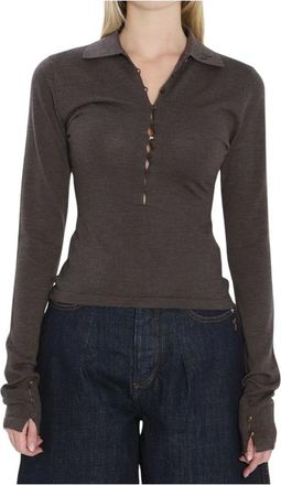 Jacquemus Damen, Oberteile, Braun, SGr&ouml;&szlig;e