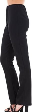 Sheen Pantalons &eacute;vas&eacute;s pour femme SHEEN, coupe bootcut stretch finement c&ocirc;tel&eacute;s, bas de travail, Noir, 52 Taille courte