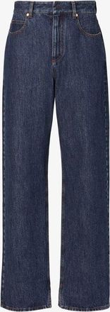 Fendi Wide-Leg Denim Jeans - Indigo