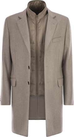 Fay Double Coat en laine et tissu en cachemire