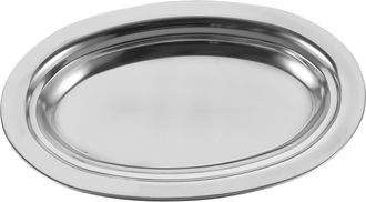 Cabilock Edelstahlplatte Oval Servierteller Essteller F&uuml;r Fr&uuml;hst&uuml;ck Dessert Obst Snacks Geb&auml;ck Bratenteller Gericht Vorspeise Party K&uuml;che