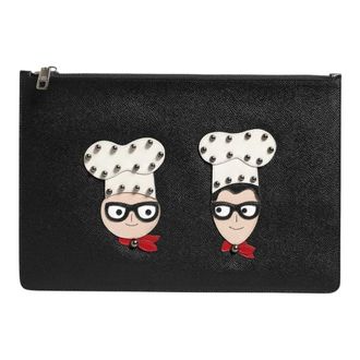 Dolce & Gabbana Dgfamily Embellished Pouch Bag - - Bags - Damen - Schwarzk - ONE SIZE