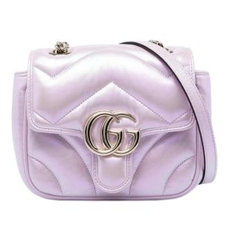 Gucci Pre-owned Quilted Iridescent Crossbody Bag - - Pre-owned - Damen - Lila - ONE SIZE