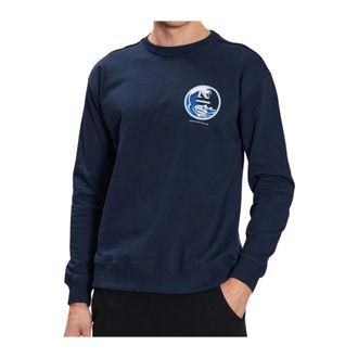 North Sails Organische Crewneck Sweatshirt Blau Grafik - - Sweatshirts & Hoodies - Herren - Blau - XL