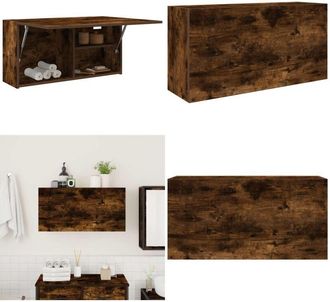 vidaXL Bad-Wandschrank Räuchereiche 80x25x40 cm Holzwerkstoff - Vidaxl