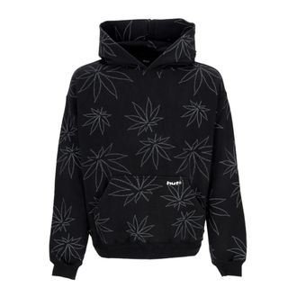HUF Schwarzer Plantlife Fleece Hoodie Herren - - Sweatshirts & Hoodies - Herren - Schwarzk - XL