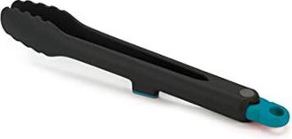 Joseph Joseph Duo Verriegelung Kitchen -Lebensmittelzange zum Kochen, hitzebeständig und mit integriertem Werkzeugruhe, dunkler Opal