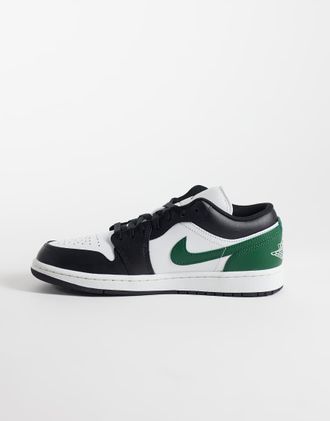 Nike Jordan Nike Air Jordan 1 Low Sneaker in Wei&szlig; und Gr&uuml;n