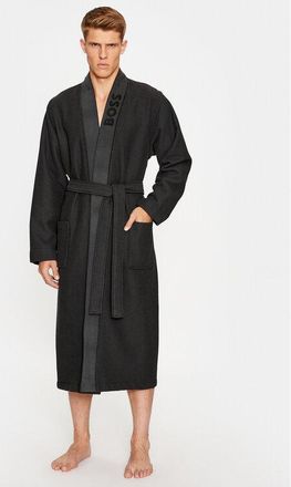 HUGO BOSS Bademantel Waffle Kimono 50469787 Schwarz