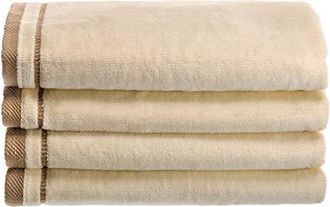 Creative Scents 100% Baumwolle Velours Fingerspitzen Handtücher - 4 Pack 27,9 x 45,7 cm - dekoratives, extra saugfähiges und weiches Gesichtshandtuch, ideal für Badez