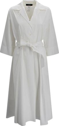 Max Mara Femme, Robes, Blanc, Taille: 40 FR Robe Chemise Midi