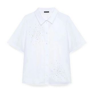 Fiorella Rubino Hemd mit leuchtenden Applikationen - - Blouses & Shirts - Damen - Wei&szlig; - 2XL