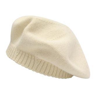 ZLYC Hiver Femmes Classique Francais Chapeau de B&eacute;ret Couche Double(Couleur : Blanc uni),Taille Unique