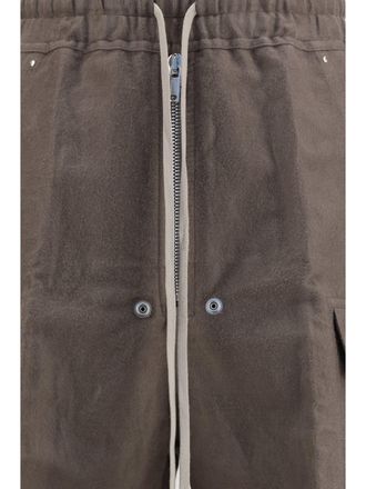 Rick Owens Mens Trousers Cargobelas Dust Ramie