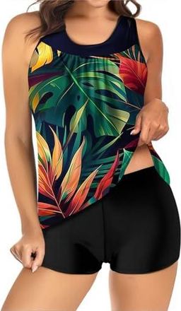 Generic Ensemble tankini pour femme - Maillot de bain deux pi&egrave;ces - Maillot de bain push-up - Simple et &eacute;l&eacute;gant - Maillot de bain sportif rembourr&eacute; - Pour la 