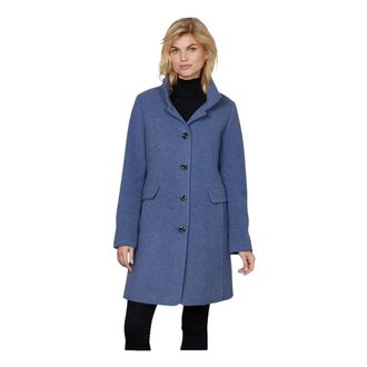 Junge Zeitloser Femininer Mantel - Dusty Blue - - Coats - Damen - Blau - M