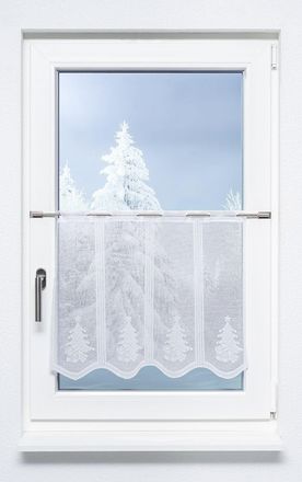 Lysel Scheibengardine Tannenbaum mit Geschenken (Bx H) 60cm * 50cm weiß