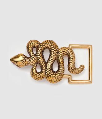 CLARIS VIROT Boucle de Ceinture Serpent Doré