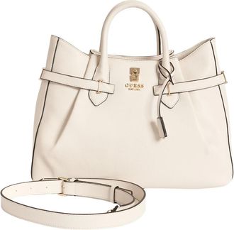 Guess Femme, Sacs, Blanc, Taille: ONE Size Yesba Saffiano Handbag