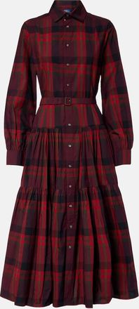 Polo Ralph Lauren Robe chemise en coton mélangé à carreaux