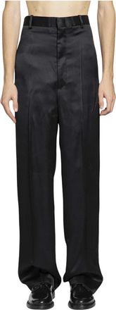 Jil Sander Homme, Pantalons, Noir, Taille: M Fluid Viscose Pantalons