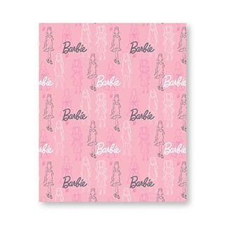 BARBIE Couverture polaire sous licence officielle | Pose tendance rose | Motif figurines | Couette chaude super douce au toucher | Parfaite pour la maison, l