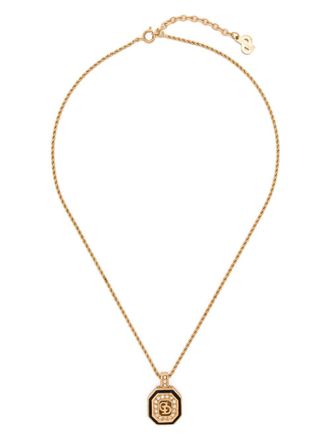 Dior collier à pendentif logo pre-owned (années 1990)