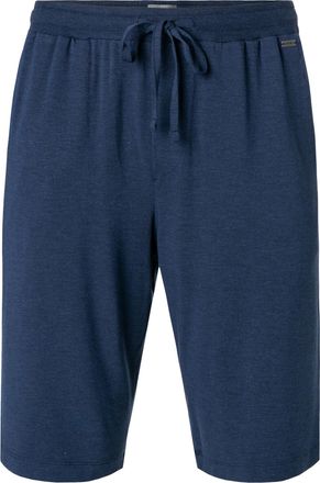 Hanro Herren Pyjamashorts blau unifarben