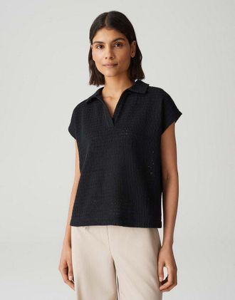 OPUS Poloshirt SOMONA Regular in Crochet Optik