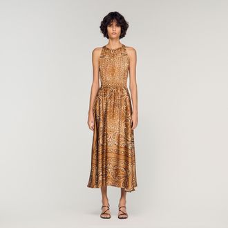 Sandro Robe longue imprim&eacute; bandana