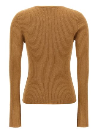 Max Mara Womens Beige Silk Cardigan Clothing