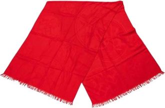 Herm&egrave;s Pre-owned EX Libris Scarf - Femme - Pre-owned - Rouge - Taille: ONE Size