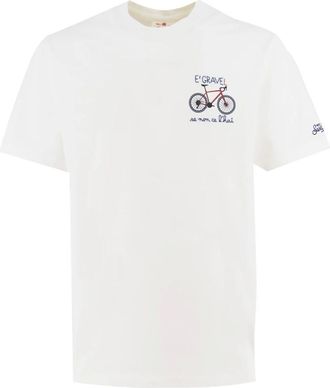 MC2 Saint Barth Homme, Tops, Blanc, Taille: L Grave Bike T-shirt