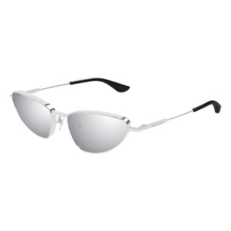 Alexander McQueen Silberne Sonnenbrille Am0522S - - Accessories - Damen - Grau - 56 MM
