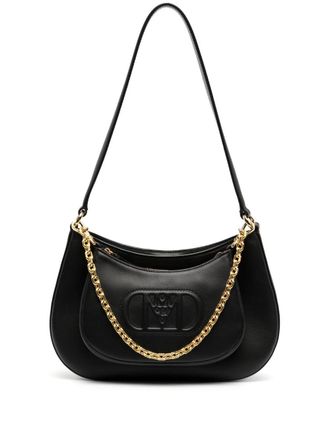 MCM sac port&eacute; &eacute;paule Mode Travia m&eacute;dium - Noir