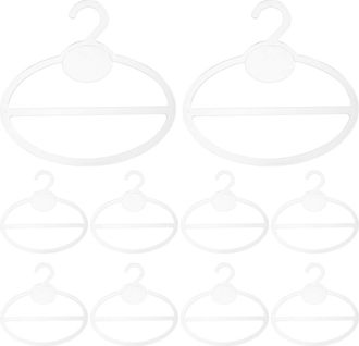 Pretyzoom Schalhalter Rund Mit 10 Haken Kunststoff Organizer F&uuml;r Schals Krawatten G&uuml;rtel Multifunktionaler Kleiderb&uuml;gel Zur Platzsparenden Aufbewahrung Im Kleid