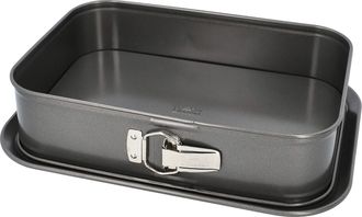 RBV BIRKMANN Birkmann, Easy Baking Springform rechteckig, 34 x 23,5 cm, Karbonstahl, Antihaftbeschichtung, mit Auslaufschutz, PFOA-frei, 5 Jahre Garantie, 881716