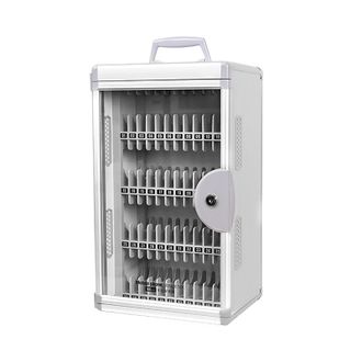 Generic Handy-Aufbewahrungsbox mit 24 F&auml;chern, Handygarage Schule, mit Tragegriff, B&uuml;ros, Fitnessstudios und Fabriken(Gray,Large)