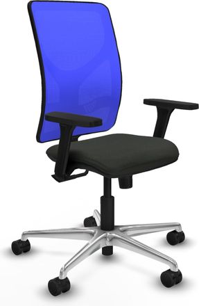 Piqueras y Crespo B&uuml;rostuhl mit 3D-Armlehnen, h&ouml;henverstellbare Lendenwirbelst&uuml;tze, ausgestattet mit 3 Positionen und Schneideschaum, Blau/Schwarz