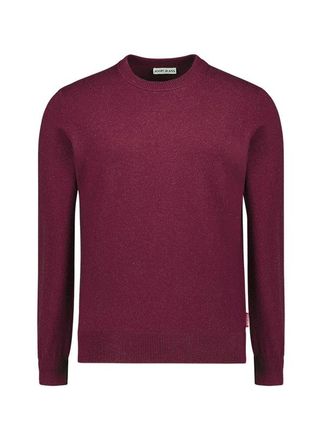 Joop Herren Pullover rot Wolle unifarben