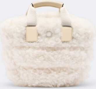 Moncler Henkeltasche Caradoc Mini aus Teddyfleece