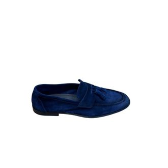 Corvari Klassische Leder Mokassin Schuhe - - Shoes - Herren - Blau - 40 1/2 EU