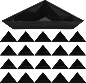 Hemobllo 30 St&uuml;ck Dreieckiges Strassstein Sortiertablett aus Kunststoff Stapelbarer Organizer f&uuml;r Perlen Diamantkunst und Schmuckzubeh&ouml;r Kompakte Bastel Aufbew