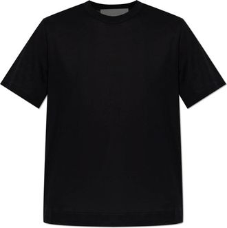 Ami Femme, Tops, Noir, Taille: 34 FR T-shirt avec logo brod&eacute;