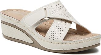 Clara Barson Pantoletten Clara Barson WS210703-01 Wei&szlig;