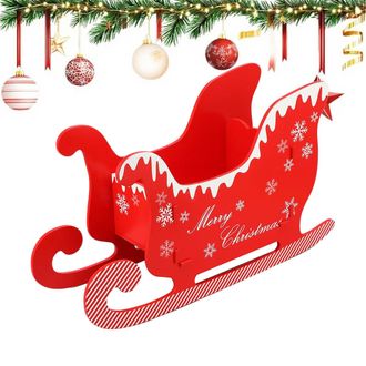 Generic Santa Sleigh - 21x11x15cm Urlaubsdekoration, MDF -Weihnachtsschmuck, Geräumiges Aufbewahrungsdesign Für Geschenke imFreien imFreien Rasenpreis | Festl